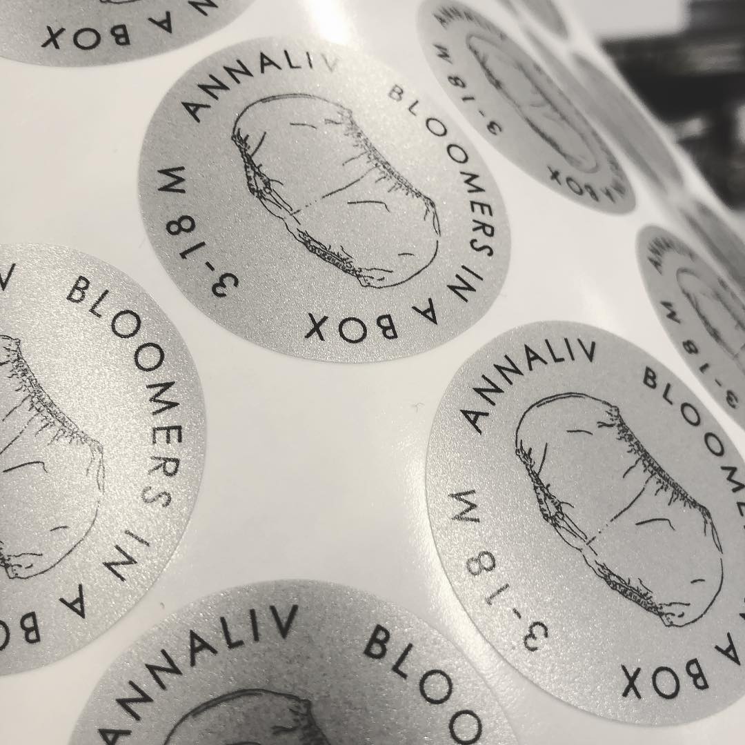 Frosted Labels with a shimmering metallic silver etch finish.